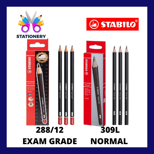 STABILO 2B Exam Grade Pencil 288/12 2B Pencil / 309L/2B Pencil / 2B ...
