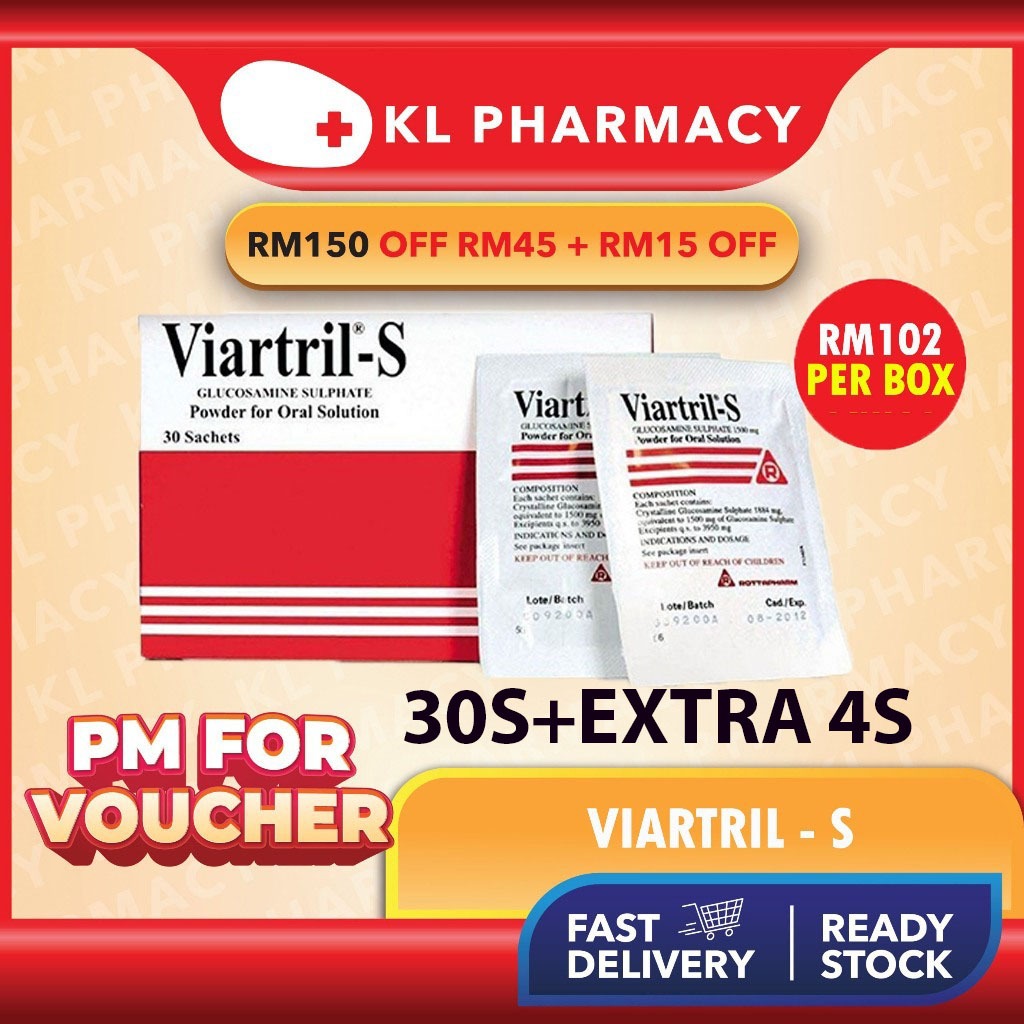 [ORIGINAL] Viartril-s 1500mg Powder sachet 30s /30s+4 | Shopee Malaysia