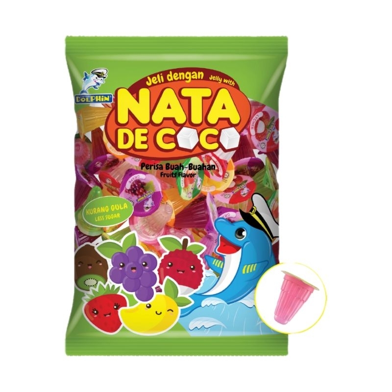 [TKM] Captain Dolphin (Jelly) With Nata De Coco Fruits Flavour 1300g (13g x 100cup) | Shopee ...