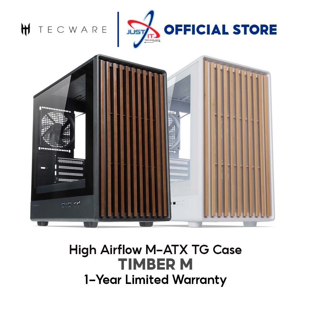 Tecware Timber M M Atx Timber Atx Tg Desktop Pc Case Black