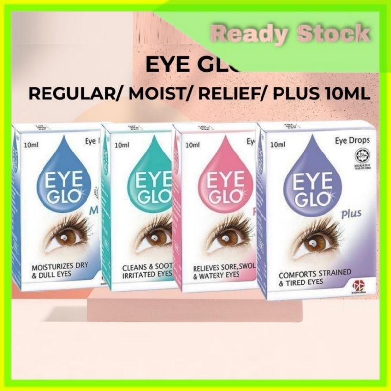 EYE GLO EYE DROPS REGULAR / MOIST / PLUS / RELIEF 10ML | Shopee Malaysia