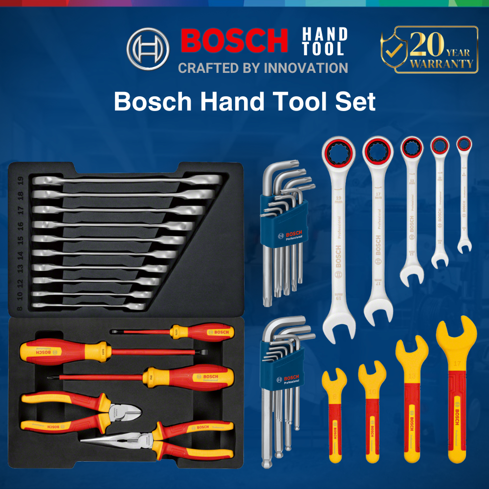 Bosch Exclusive Hand Tool Set, Spanner Set, Plier Set, Allenkey Set ...
