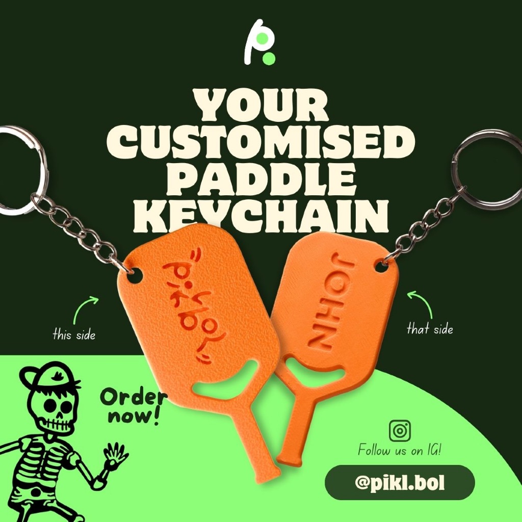 [piklbol] Personalised Pickleball Paddle Keychain - Custom Gift ...