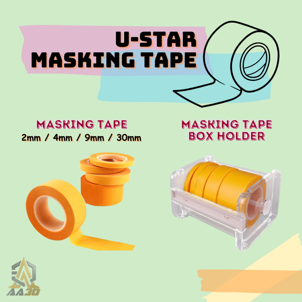 U-Star Masking Tape 2mm 4mm 9mm 30mm Model Making Color Separation Tool ...
