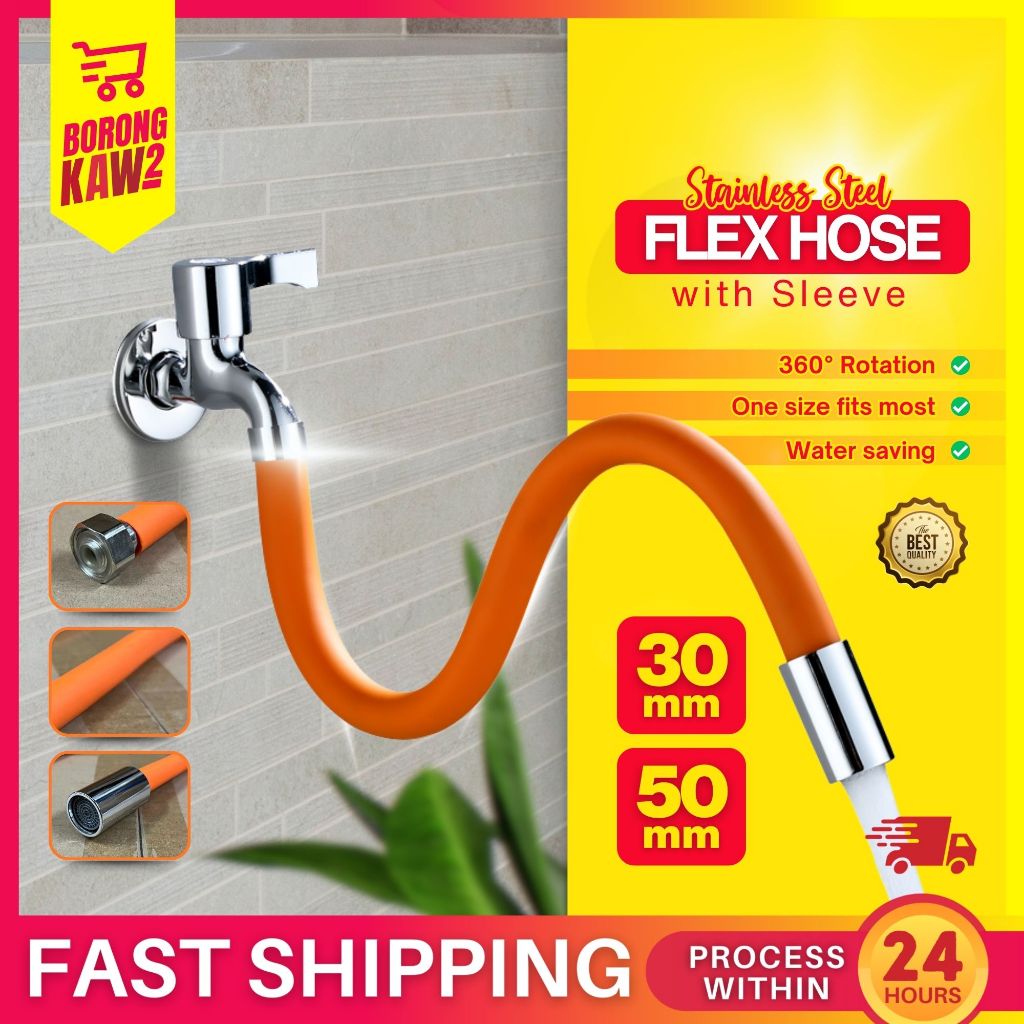 360 Flexible Faucet Extender Tube Extension Hose Silicone Bathroom ...