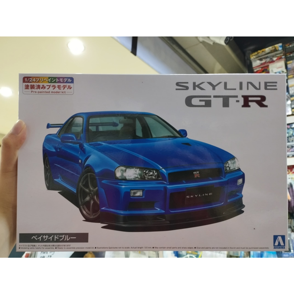 AO065570 1/24 PRE-PAINTED NISSAN BNR34 SKYLINE GT-R V SPEC II (BAYSIDE ...