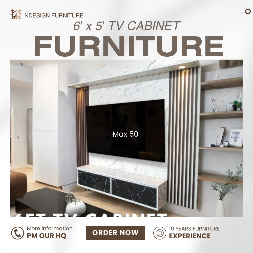 [N Design] 6ft Modern TV Cabinet / Wall Mounted Tv Cabinet / Hall ...