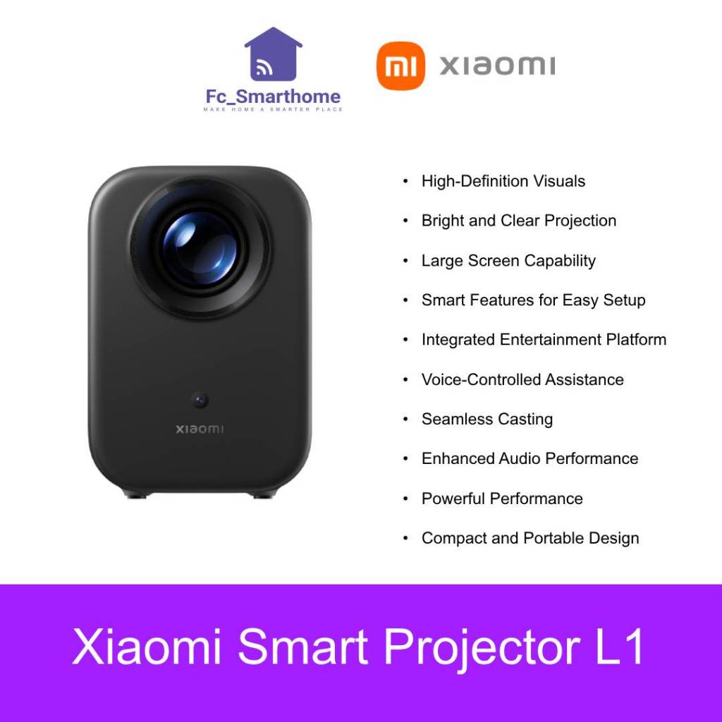 Xiaomi Smart Projector L1 | Google Cast | Google Assistant | Auto ...