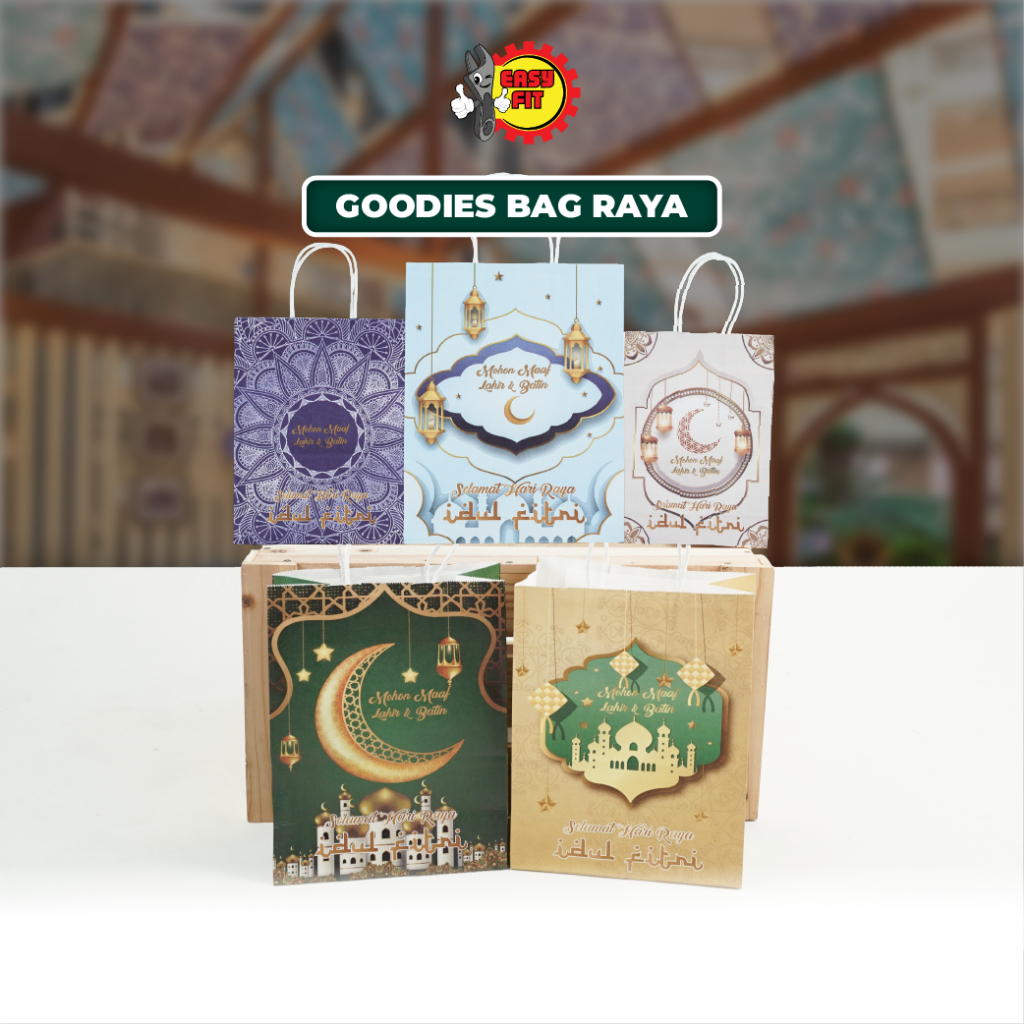 1PCS Paper Bag Ramadan Raya Gift Bag Goodies Bag Pattern Paper Bag ...