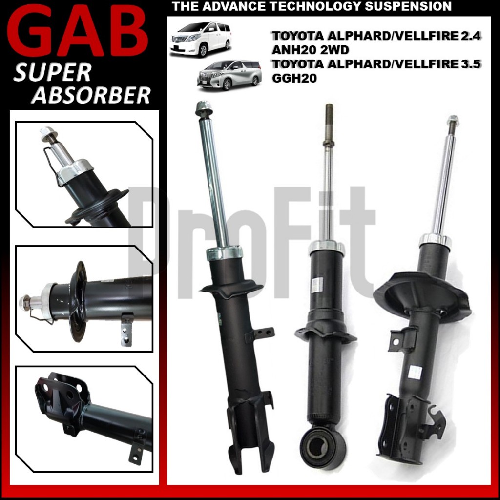 GAB SUPER BLACK FRONT ABSORBER/REAR ABSORBER - TOYOTA ALPHARD/VELLFIRE ...