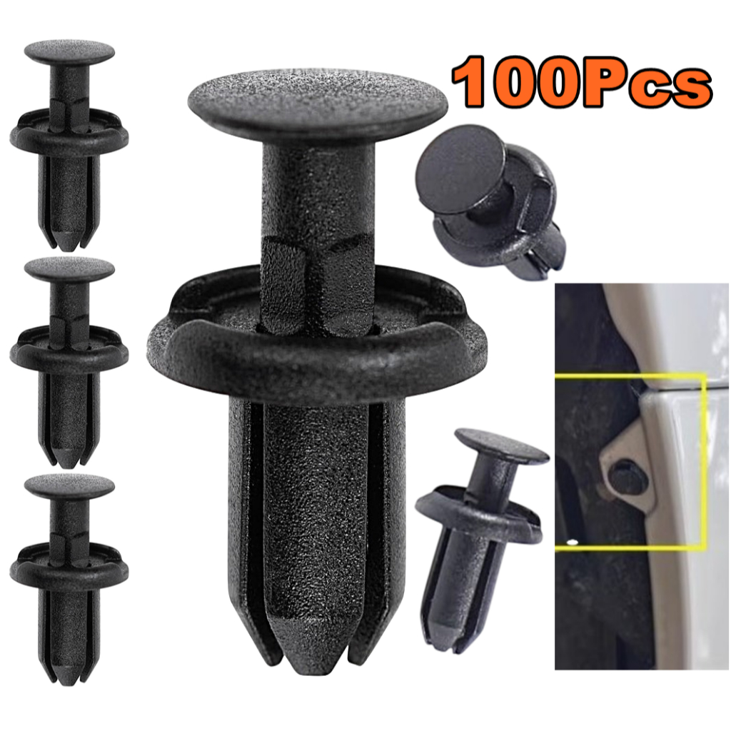 100Pcs Car Fastener Clip Bumper Vios Camry Altis Alpha Bumper Wheel ...