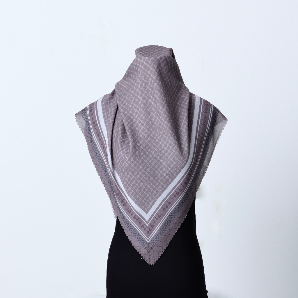 SHAWL MONOGRAM LASER CUT FLORAL COTTON VOIL PREMIUM HIJAB, | Shopee ...