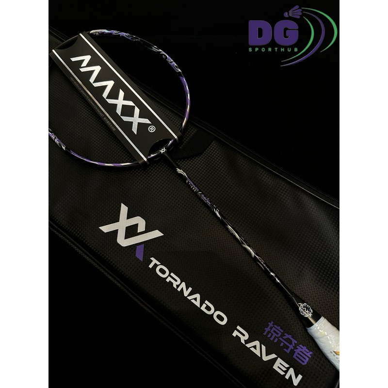 MAXX TORNADO RAVEN BADMINTON RACQUET WITH COVER (100% AUTHENTIC ...