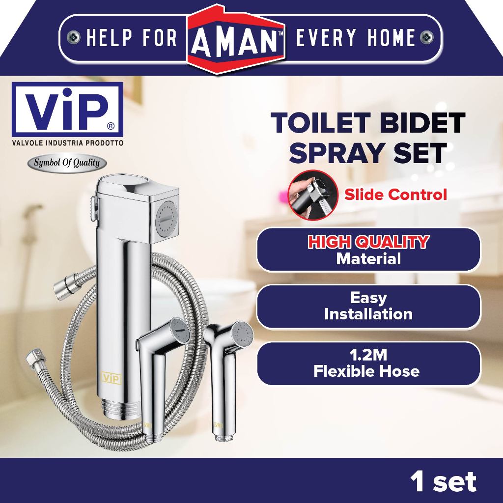 ViP Bidet Spray Set Hand Bidet Faucet Bathroom Faucet Toilet Hose Paip ...