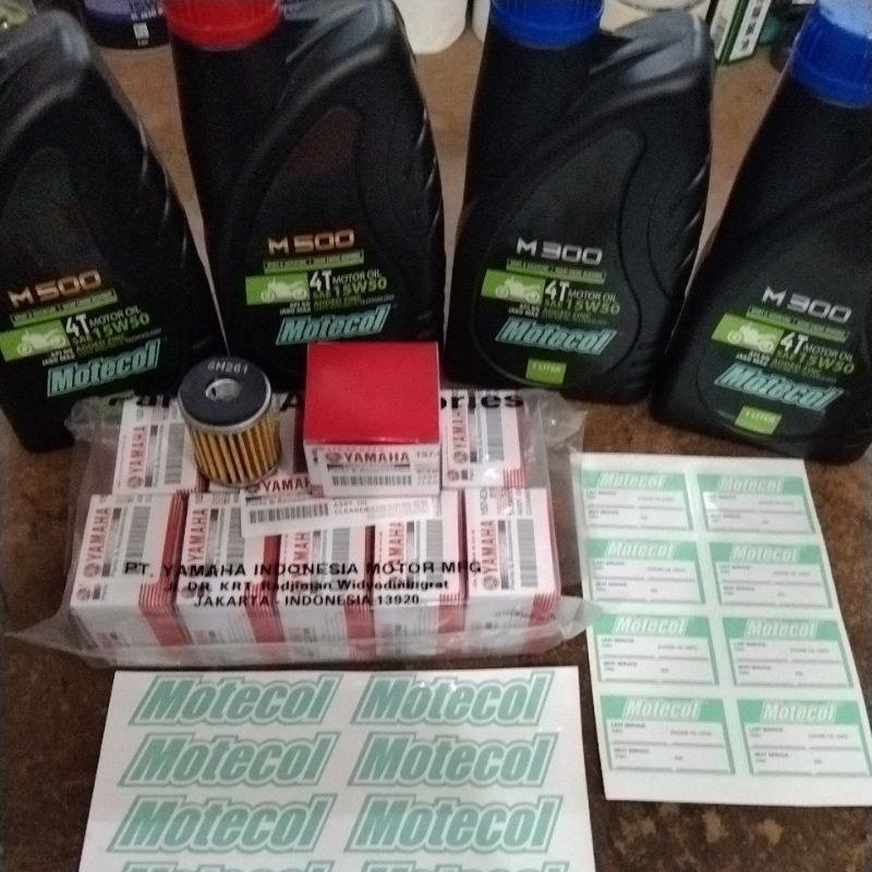 Motecol Fully M500/ Semi M300 SAE15W-50 4T 1L Free Oil Filter | Shopee ...