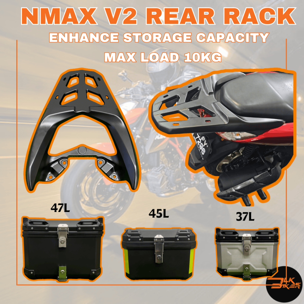 YAMAHA Nmax V2 Monorack Nmax 2020 Top Box 45L Kargo Luggage Motorcycle ...