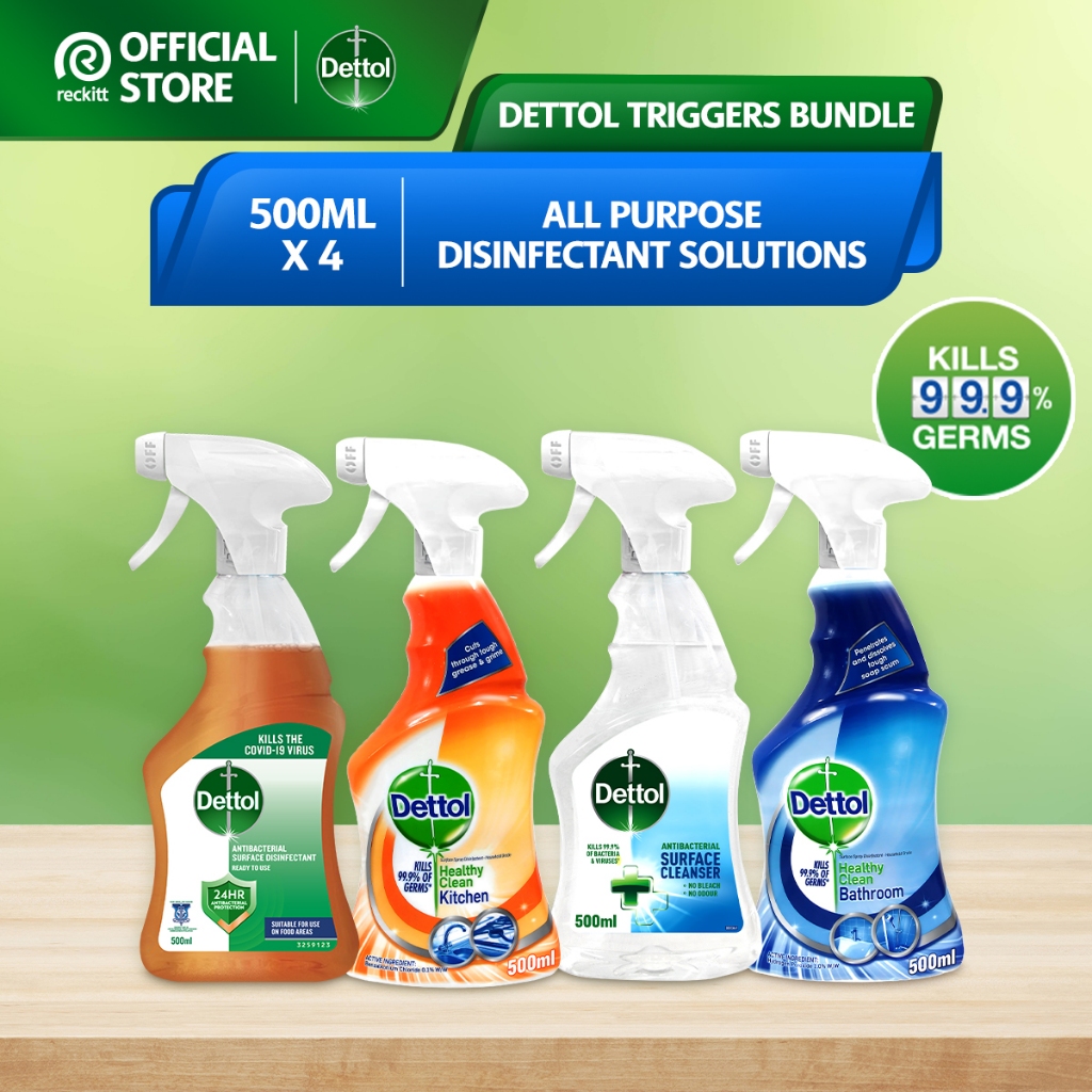 Dettol All Purpose Trigger Bundle (Kitchen, Bathroom, Surface, Brown ...