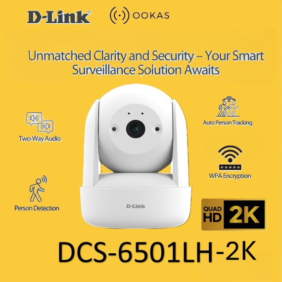 D-Link DCS-6501LH-2K Smart Wi-Fi Camera – 2K QHD | Auto Motion Detection | Night Vision (Replace ...