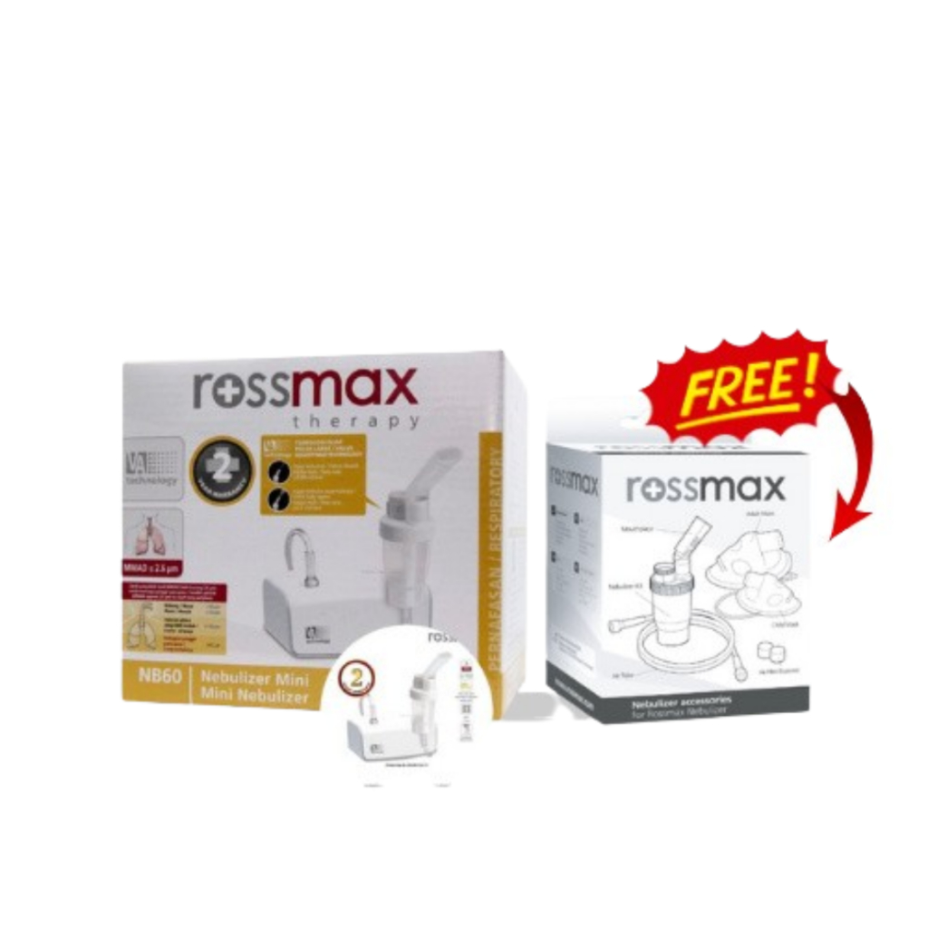 ROSSMAX Compact Nebulizer NB60 | FREE NEBULIZER ACCESSORY PACK | Shopee ...