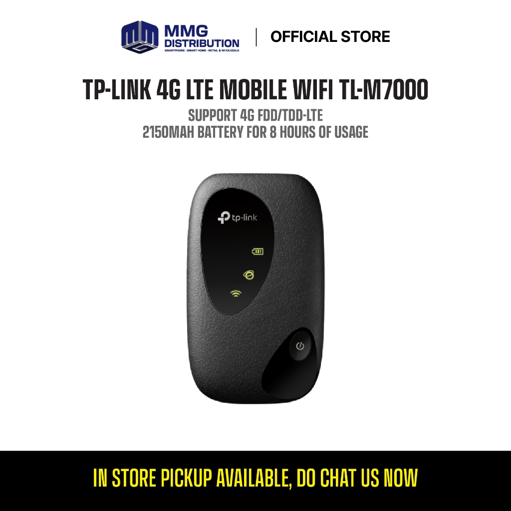 TP-Link Mobile Wifi 4G LTE 150MBPS N300 TL-M7000 Up to 8 Hours of ...