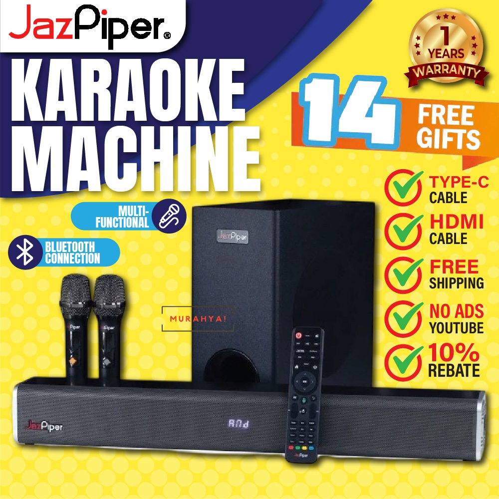 JazPiper Karaoke Soundbar All-in-One Family KTV with Amplifier, Mixer ...