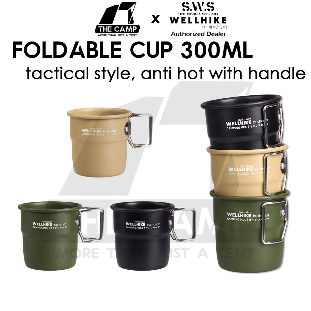 Wellhike SWS Foldable Cup 300ml with Handle Aluminium Folding Mug ...