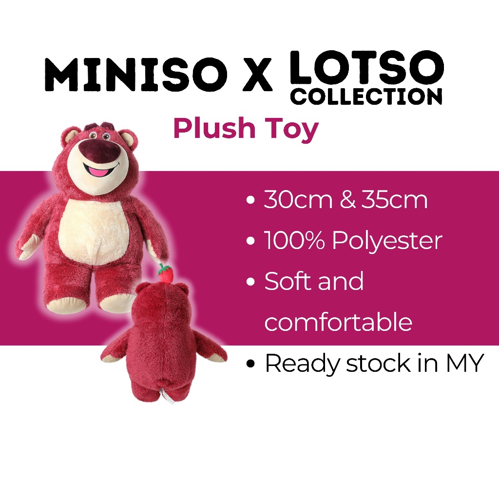 MINISO x Lotso Collection Plush Toy 30cm & 25cm | Shopee Malaysia