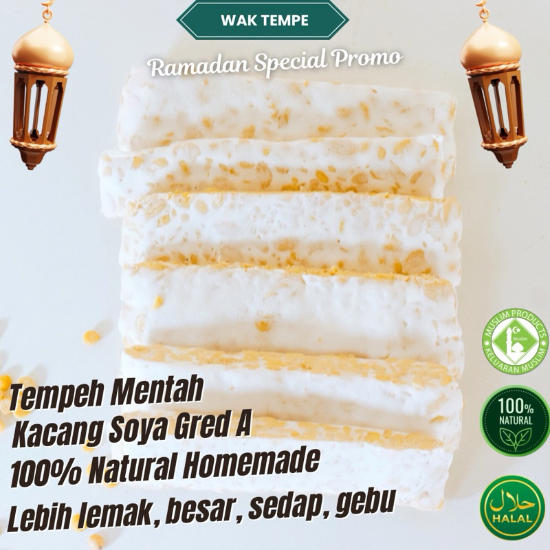 Wak Tempe Tempe King Kong - Tempeh Kacang Soya, Tempe Mentah, Tempe ...