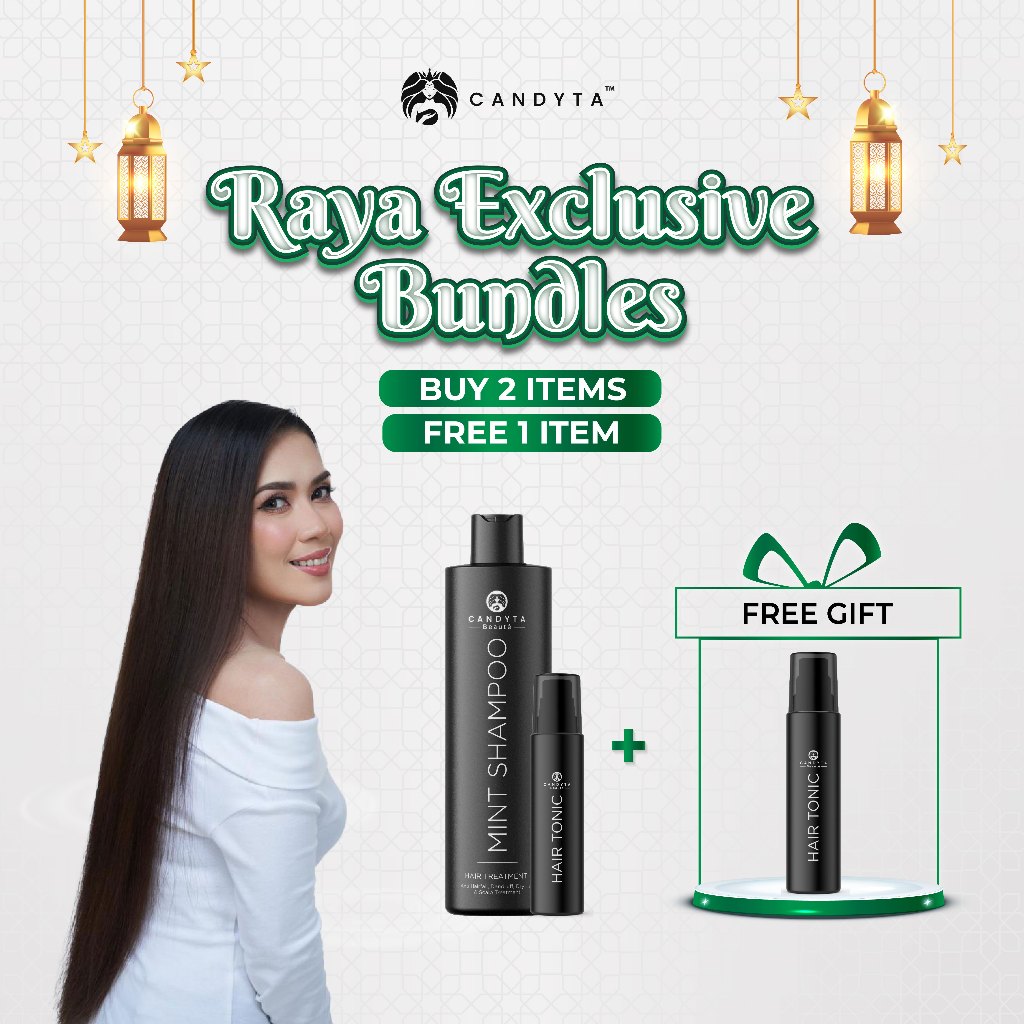RAYA EXCLUSIVE BUNDLE CANDYTA SHAMPOO & TONIC | Hair tonic Natural Hair ...
