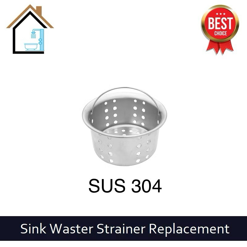 SUS 304 Stainless Steel Sink Waste Strainer Stopper Sink Wastes Basket ...