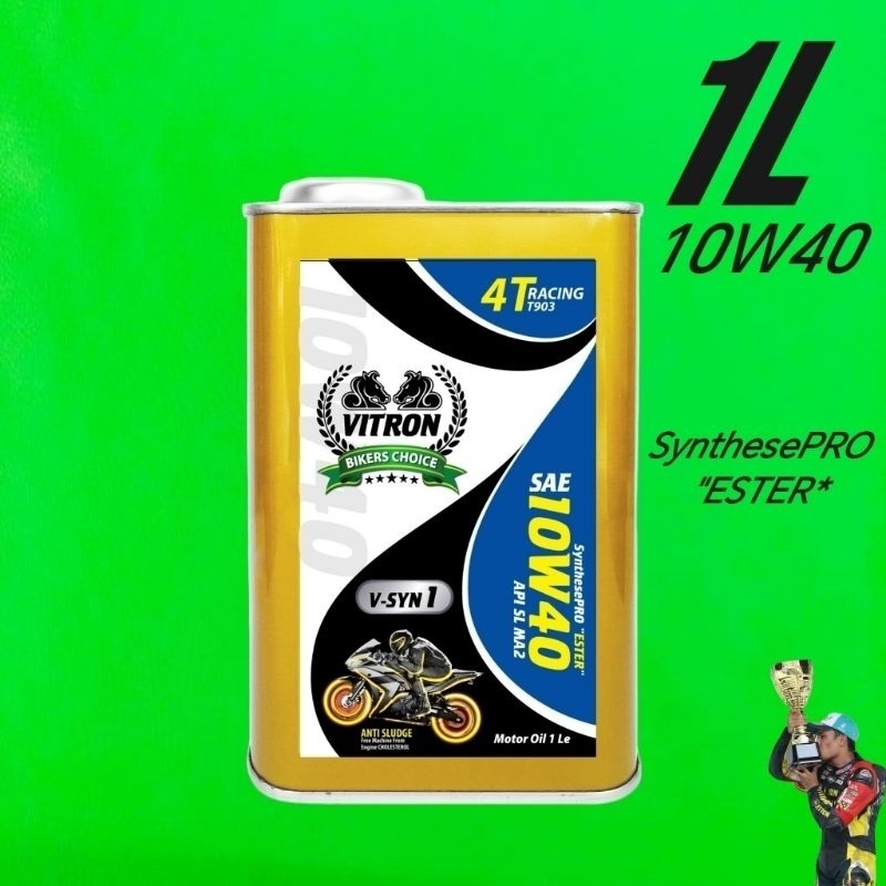 VITRON MINYAK HITAM V-SYN V1-10W40SynEster-1L | Shopee Malaysia