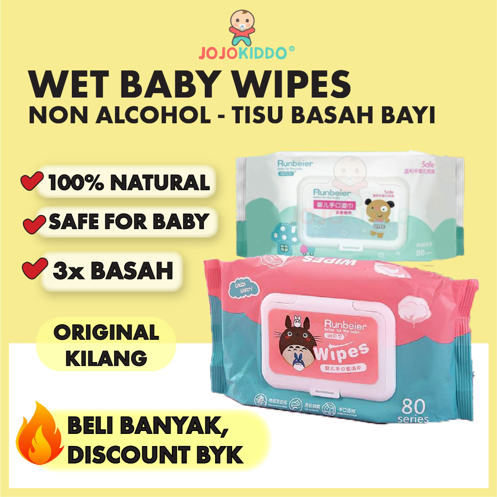 Baby Wet Wipes Wet Tissue - (Non-Alcohol, Parabens Free, Fragrance Free ...