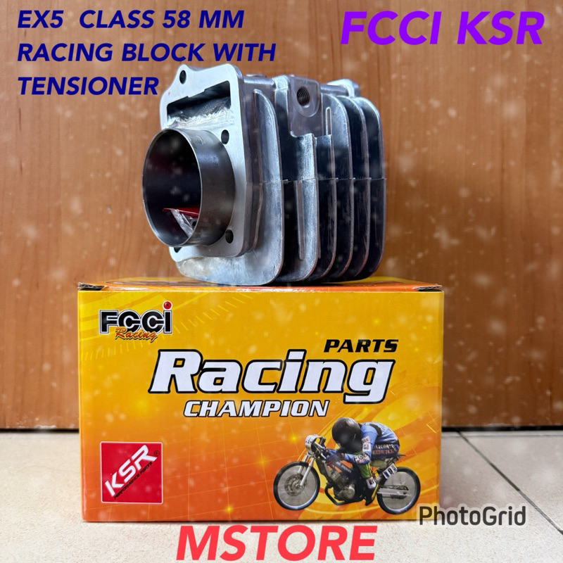 FCCI RACING BLOCK EX5 CLASS 58MM WITH LUBANG TENSIONER SONIC PISTON ...