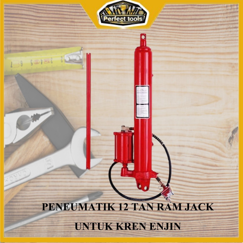 Pneumatic 12 Ton Ram Jack for Engine Crane ／Pneumatik 12 Tan Ram Jack ...