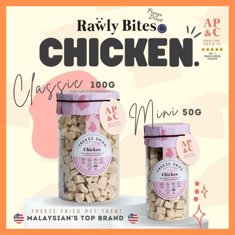 AP&C RAWLY BITES FREEZE DRIED TREATS FOR CAT & DOG (Mini & Classic ...