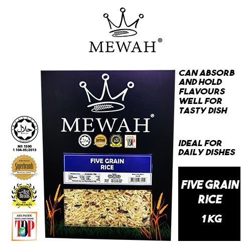 Mewah Five Grain Rice 1kg | Shopee Malaysia