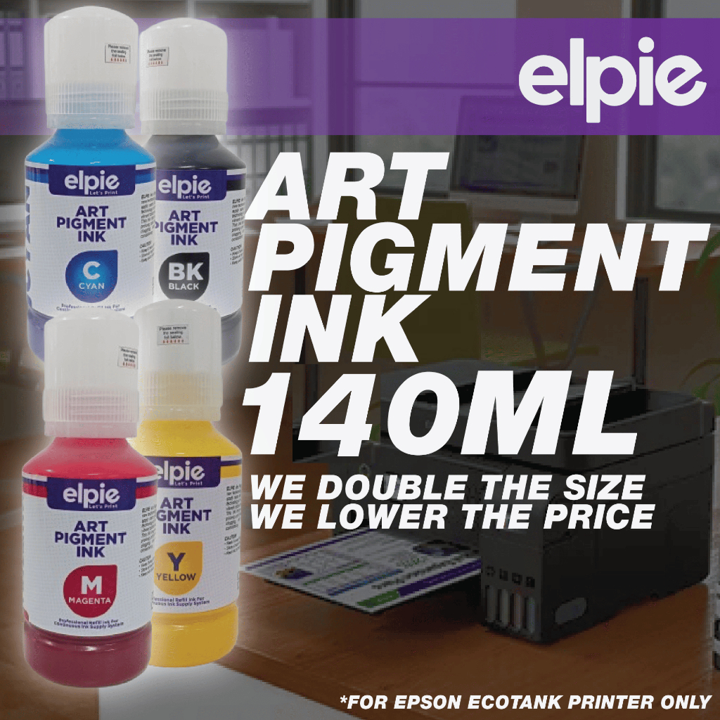 140ml ELPIE Art Pigment inks | Waterproof Inkjet Ink for Stickers, Art ...