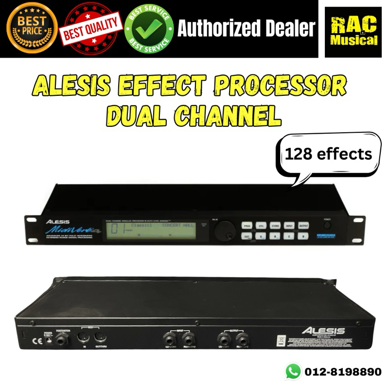 Alesis Midiverb4 multi effect digital processor for microphone dual two ...