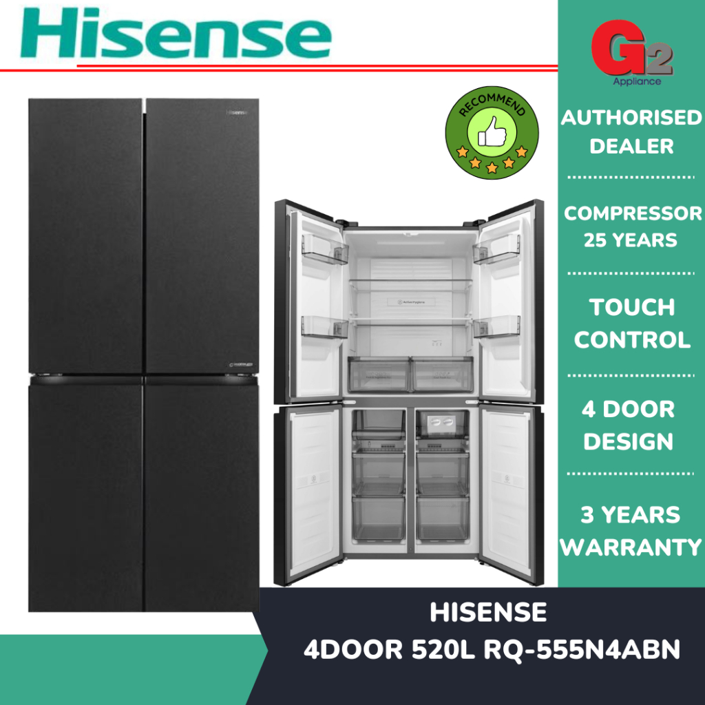 HISENSE 4DOOR 520L RQ-555N4ABN | Shopee Malaysia