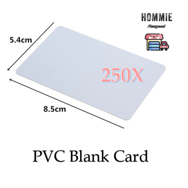 🇲🇾Ready Stock🇲🇾 Blank PVC Card 250Pcs - 1 Box Blank White Printable PVC ...