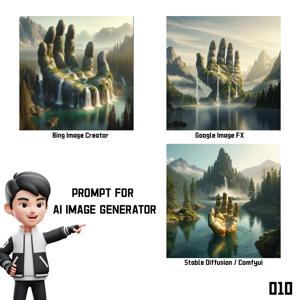 PROMPTS for ChatGPT,Midjourney, Dall-E, Stable Diffusion,Comfyui,Google AI, Bing Image Creator ...