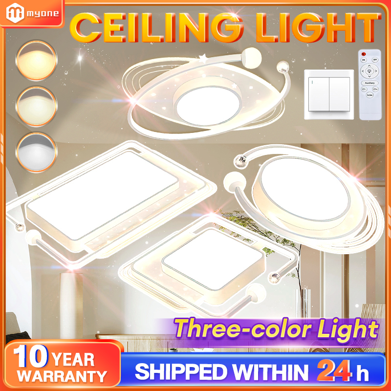 LED Ceiling Light 3 Color Dimming/ Remote Control Lampu LED Nordic ...