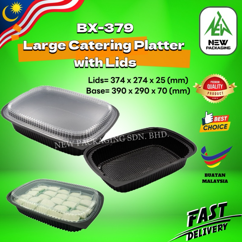 BENXON BX-379 Large Catering Platter with Lid | PP Plastic Tray for ...