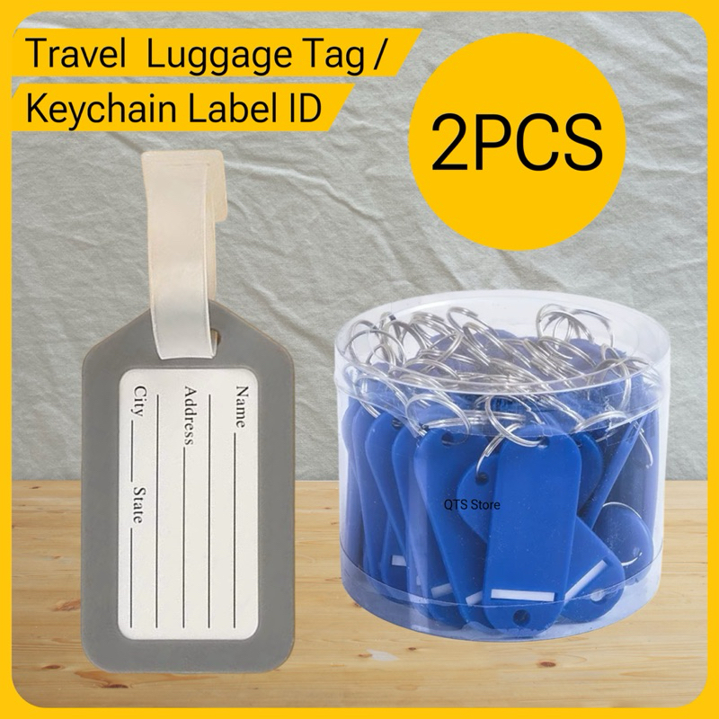 (2PCS) Travel Luggage Tag/keychain ID Waterproof Suitcase Name Address ...