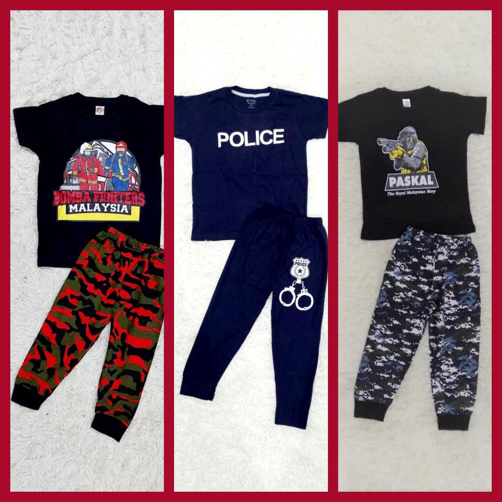Boy 1-12Y Set Pyjamas ARMY & PASKAL/ Set Baju Tidur Budak Kanak kanak ...