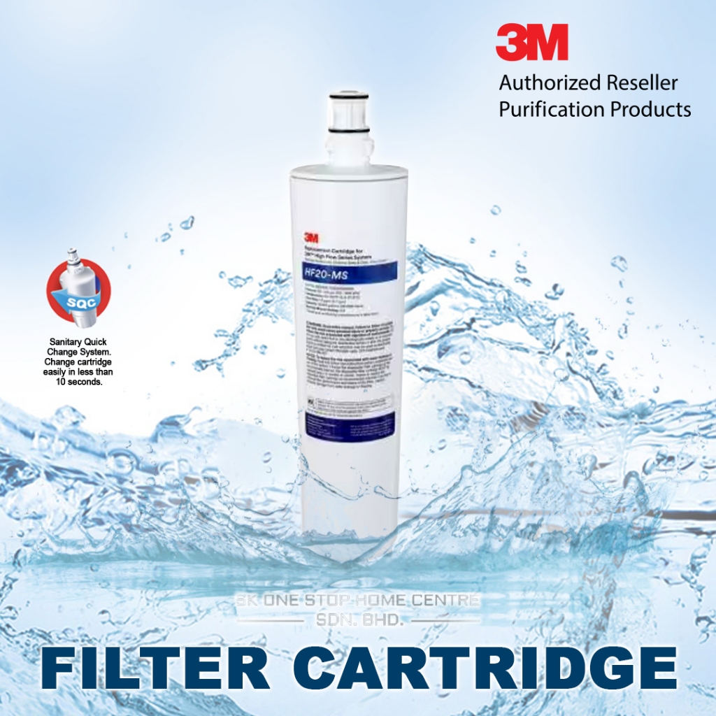 3M™ High Flow Series Filter Cartridge HF20-MS, 5615109, 0.5 um NOM, 1.5 gpm, 9000 gal, 6/Case ...
