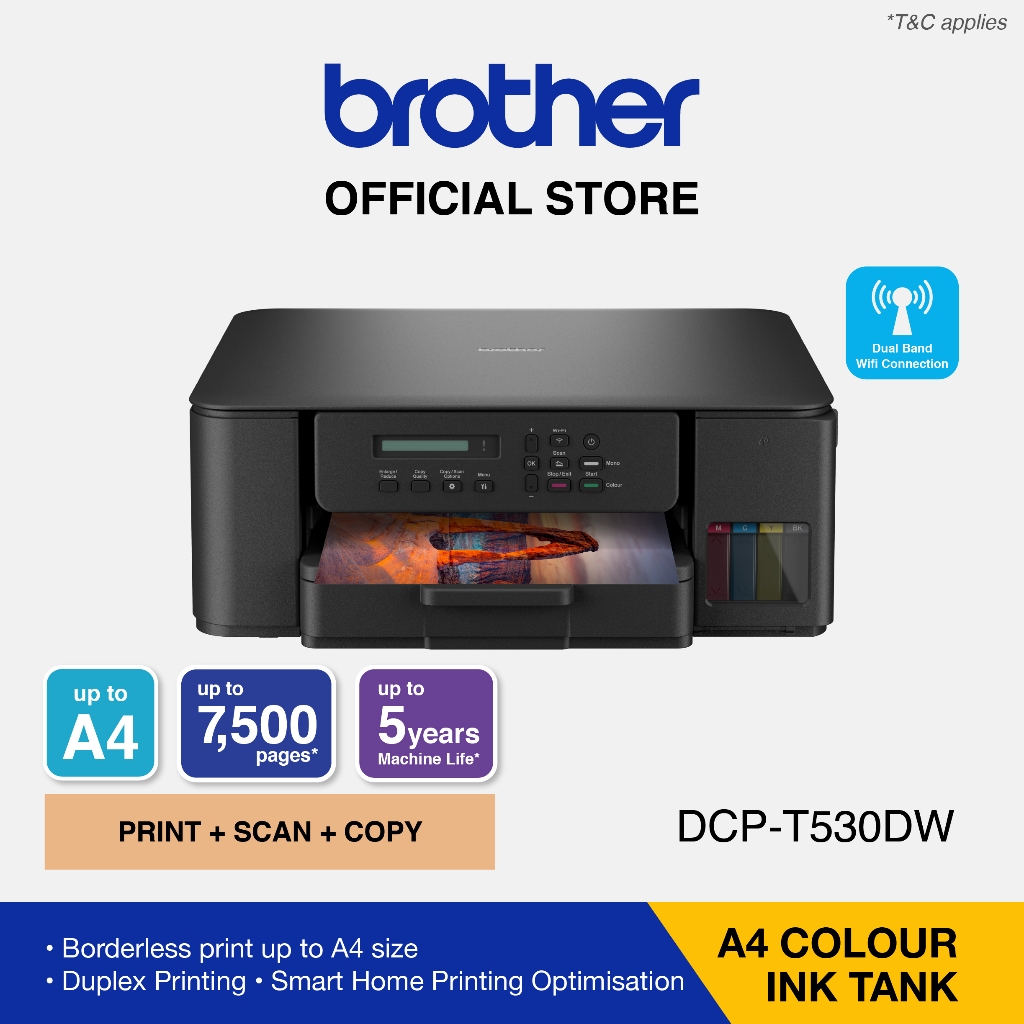 Brother DCP-T530DW Ink Tank Printer | Shopee Malaysia