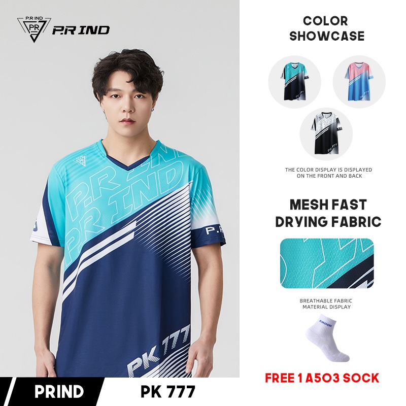 P.R IND SPORTS PK777 Microfiber T-Shirt Round Neck Shirt Competition ...