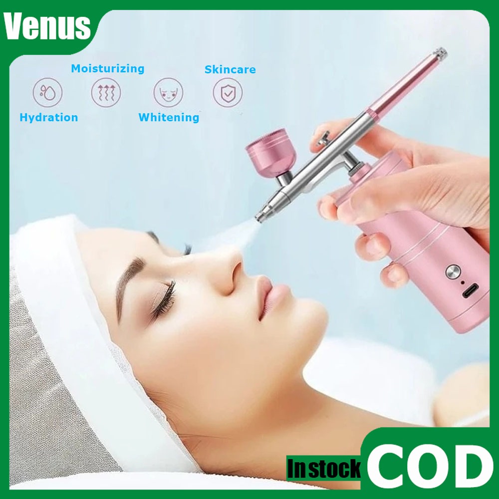 Airbrush Facial Machine Nano Oxygen Spray Gun -Handheld Electric Skin ...