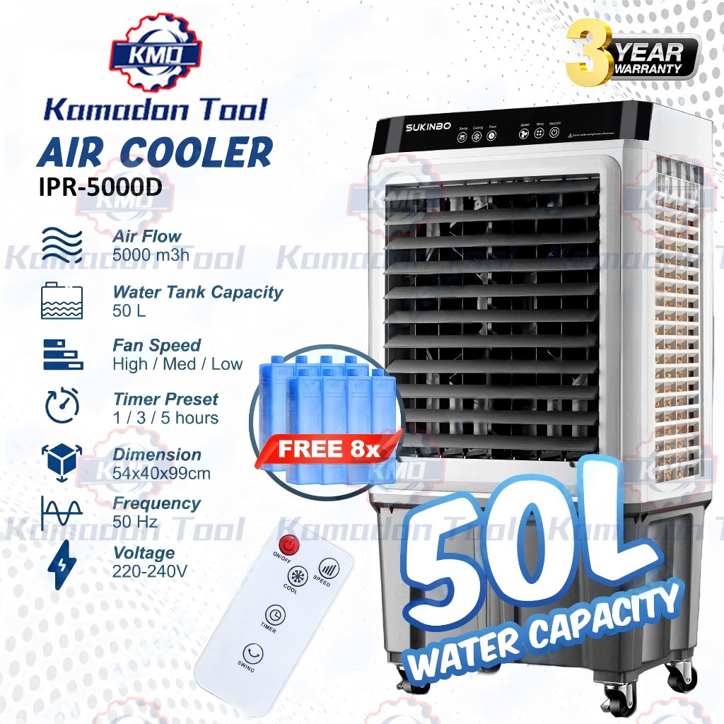 Evaporative Air Cooler 50L / 60L Water Tank Powerful Portable Cooling ...